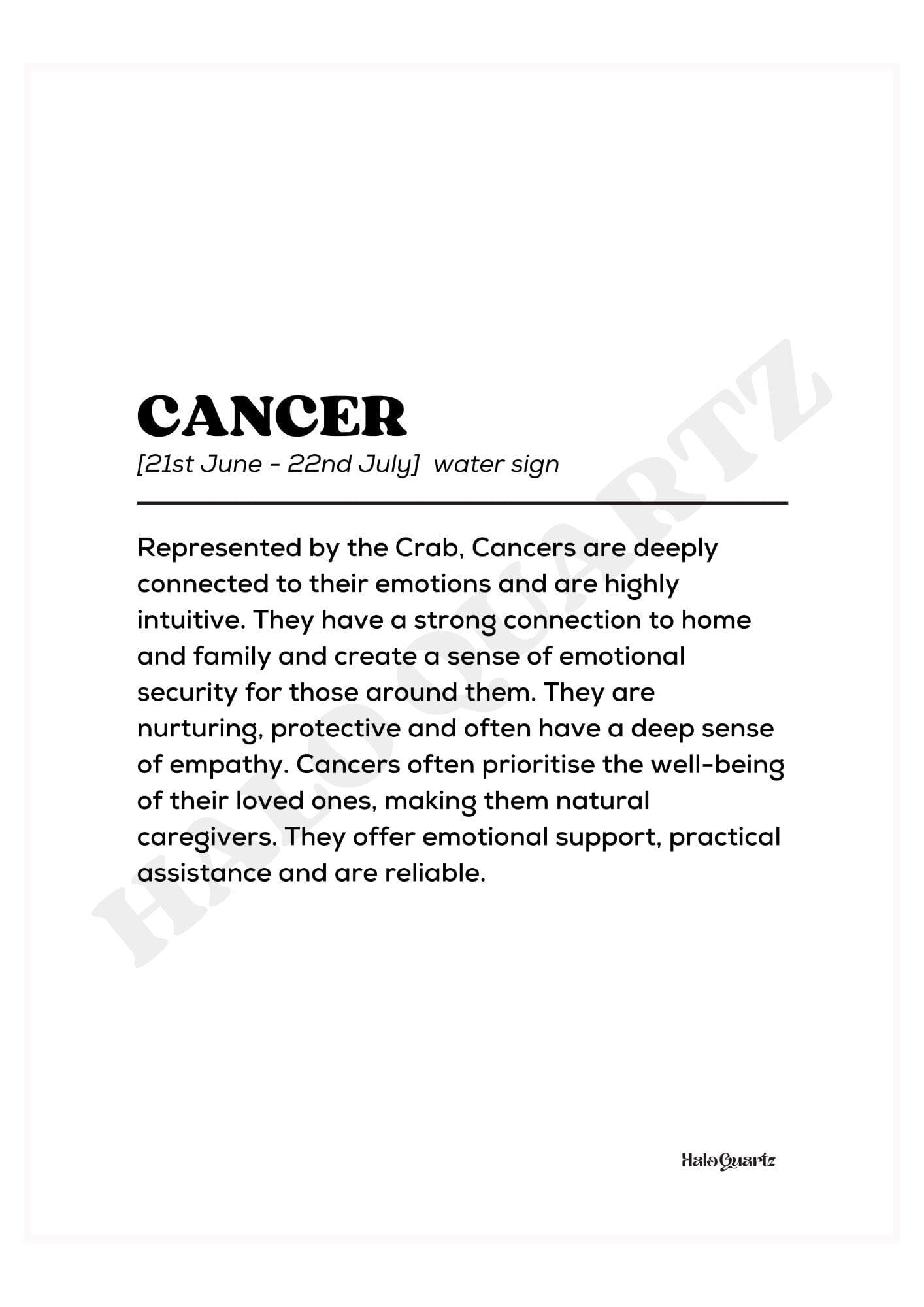 Cancer – Halo Quartz